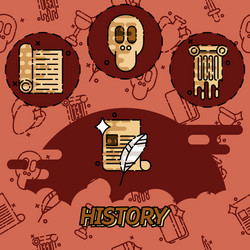 History and culture icons Royalty Free Vector Image