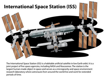 International space station iss Royalty Free Vector Image