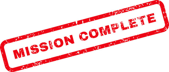 Mission accomplished rubber stamp Royalty Free Vector Image