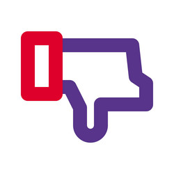 Thumb down a way to express dissatisfaction Vector Image