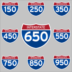 U.S. Interstate Signs Royalty Free Vector Image