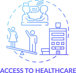 Improve access to care blue gradient concept icon Vector Image