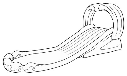 Cartoon doodle water inflatable slide Royalty Free Vector