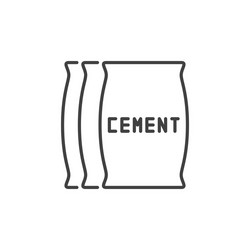 Cement bags colored icon or symbol in thin Vector Image