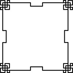 Decorative chinese frame Royalty Free Vector Image