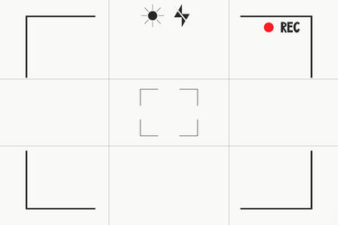 Video camera viewfinder overlay template Vector Image