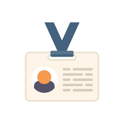 Agent id card icon outline secret service Vector Image