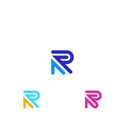 Alphabet letters initials logo rr r and p Vector Image