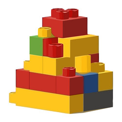 Cute toy brick block for childhood fun Royalty Free Vector