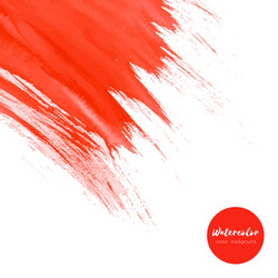 Red paint smudge texture on white background Vector Image