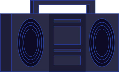 Retro videogame radio stereo pixelated cartoon Vector Image