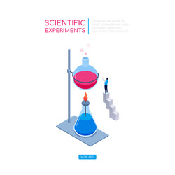 Scientific experiments - modern isometric Vector Image