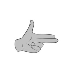 Gesture index and middle finger together icon Vector Image