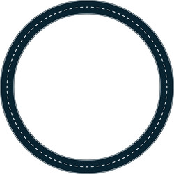Road round frame border Royalty Free Vector Image
