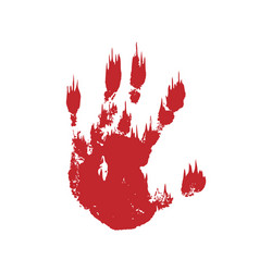 Bloody Handprint Smear Vector