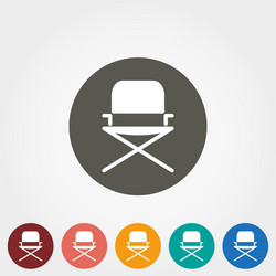 Arm folding chair cartoon Royalty Free Vector Image