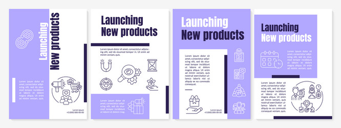 New product launching campaign brochure template Vector Image