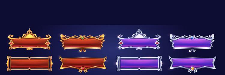 Medieval buttons ui game menu elements Royalty Free Vector Medieval buttons ui game menu elements Royalty Free Vector