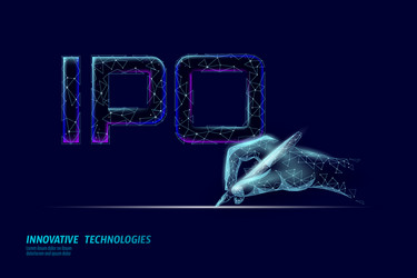 Initial coin offering ipo digital signature Vector Image