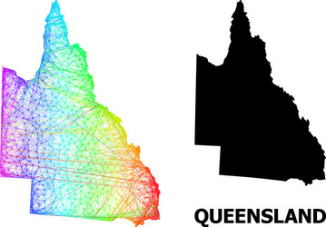 Triangle filled spectrum map of australian Vector Image