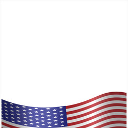 American flag corner Royalty Free Vector Image