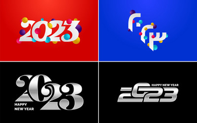 New 2023 year typography design 2023 numbers Vector Image