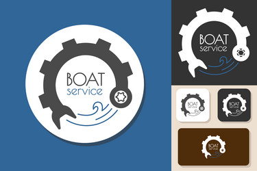 Boat service logo simple Royalty Free Vector Image