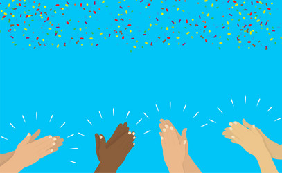 Flat applause hands clapping Royalty Free Vector Image