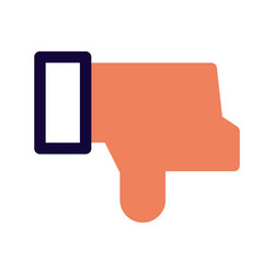 Thumb down a way to express dissatisfaction Vector Image