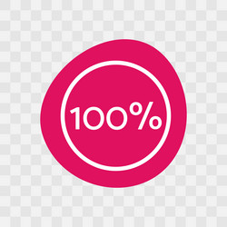 100 percent chart percentage infographics Vector Image