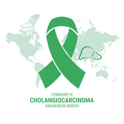 Cholangiocarcinoma awareness month poster Vector Image