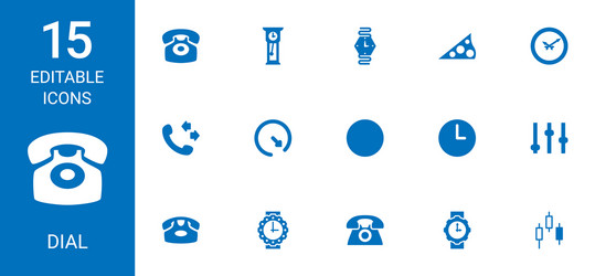 15 dial icons Royalty Free Vector Image - VectorStock