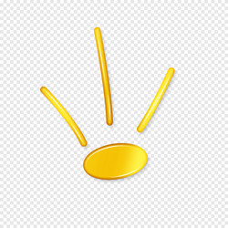 Golden crown with shadow on a transparent Vector Image