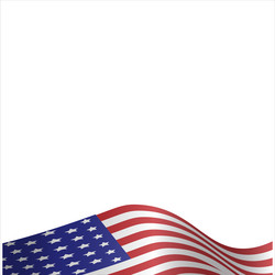 American flag corner Royalty Free Vector Image