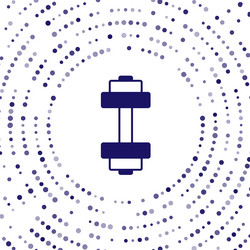 Blue dumbbell icon isolated on white background Vector Image