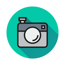 Stylish icon of camera app Royalty Free Vector Image