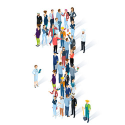 Large group of people in number 1 one form Vector Image