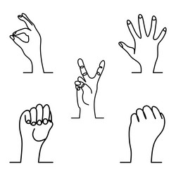 Raised hand showing a fist symbol of strength Vector Image