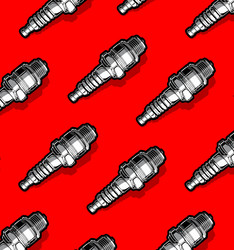 Winged spark plug and writing Royalty Free Vector Image