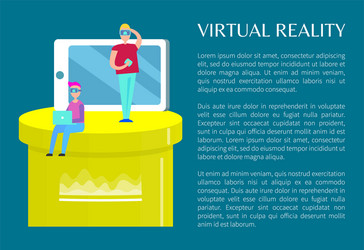 Vr technology infographic visual chart banner Vector Image