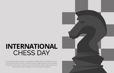 International chess day background template Vector Image