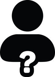 Profile icon with question mark symbol male Vector Image