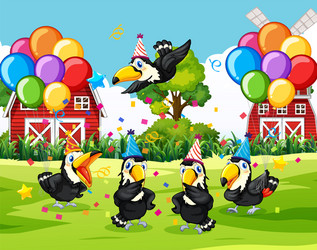 Castle in forest scene with isolated cartoon Vector Image