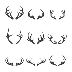 Animal horns sticker set Royalty Free Vector Image