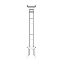 Column pillar icon outline Royalty Free Vector Image