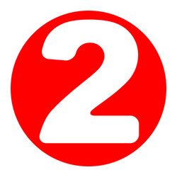 Number 2 sign design template elements set of red Vector Image