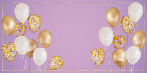 Golden Balloon Border Vector Images (over 760)