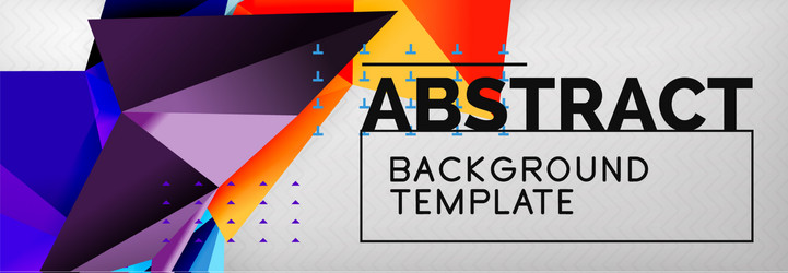 Abstract background flying color geometric Vector Image