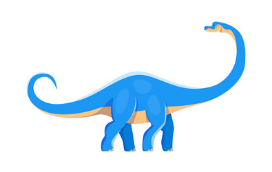 Cartoon dicraeosaurus dinosaur character jurassic Vector Image