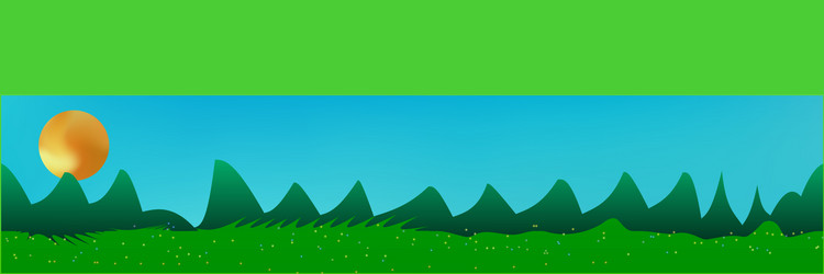 Cyan sky and mountains landscape Royalty Free Vector Image